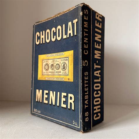 Original Chocolat Menier Antique Shop Display Box Quintessentially Fr