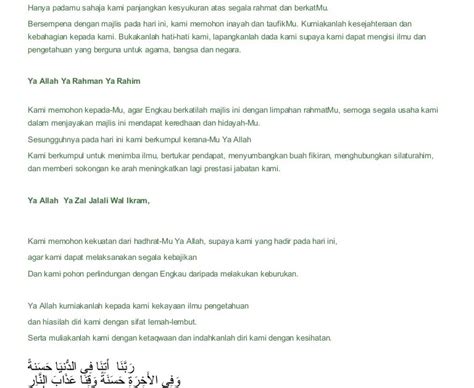 Bacaan Doa Selamat Dan Kesyukuran Rumi Doa Selamat Ringkas Tahlil