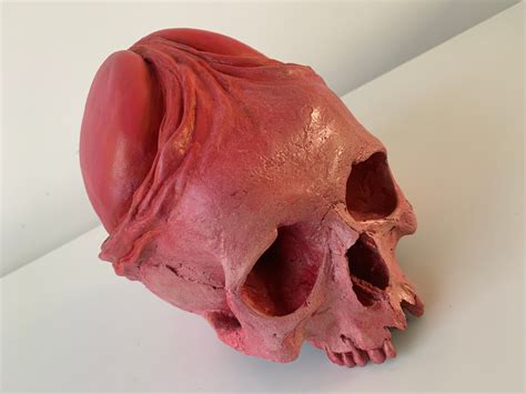 Horny Skull Sculpture Etsy