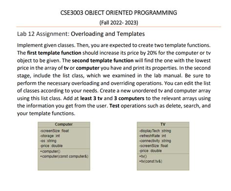 Solved Cse3003 Object Oriented Programming Fall 2022 2023