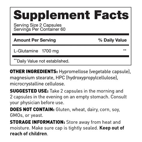 L Glutamine Capsules Amy Myers Md