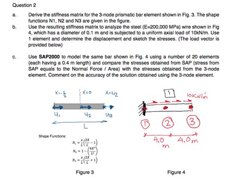 N B Question A Derive The Stiffness Matrix Chegg