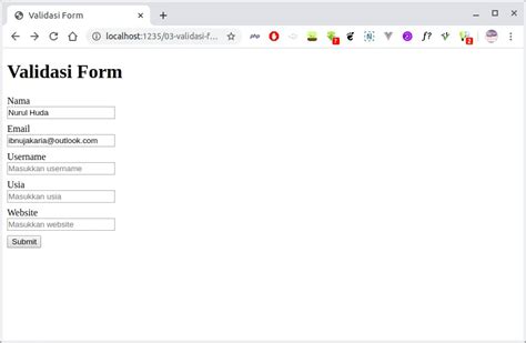 Php Untuk Web Dinamis Validasi Data 1 Ems