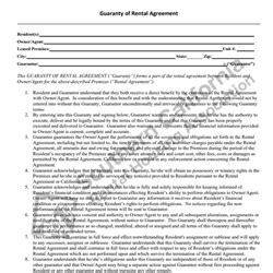 Digital 206 Guarantee Of Rental Agreement Southern California Rental