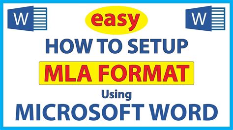 How To Set Up Mla Format In Microsoft Word Youtube