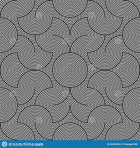 Vector Abstract Seamless Pattern Modern Geometric Background Repeated Monochrome Pattern With