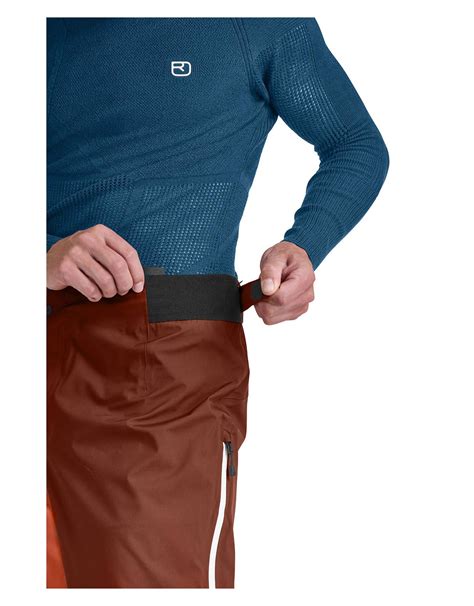 Ortovox 3l Ortler Pants M Petrol Blue Ski Touring Trousers Snowleader