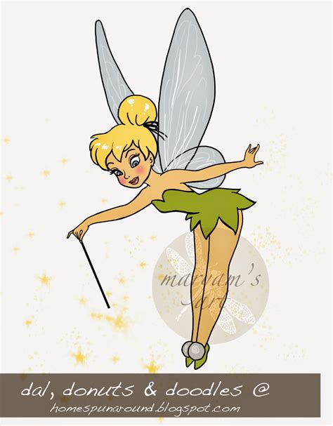 Home Spun Around Saturday Art Babe How To Draw Tinkerbell A Fairy From PeterPan