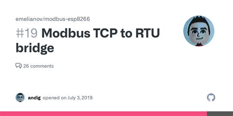 Modbus Tcp To Rtu Bridge · Issue 19 · Emelianovmodbus Esp8266 · Github