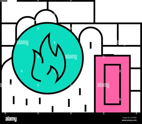 Flame Proof Building Material Icon Color Illustration Stock Vector Image And Art Alamy