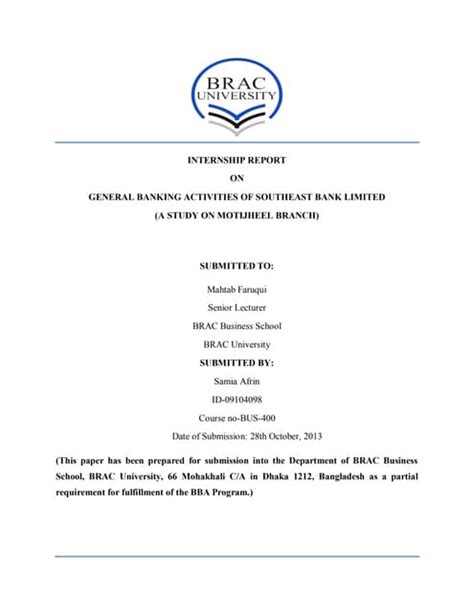 Internship Report Natasha Nazira Pdf