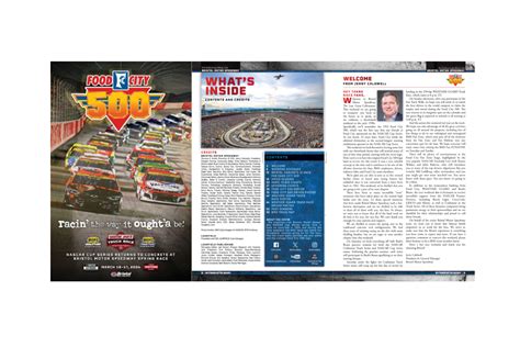 Official Commemorative Souvenir Program For Food City 500 Available For Free In Both Print And