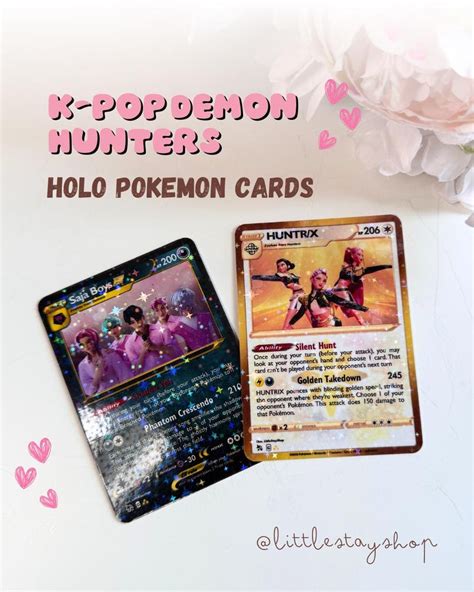 Kpop Demon Hunters Holo Pokemon Trading Cards K Pop Photocards Saja
