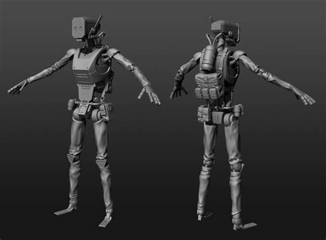 Artstation Humanoid Droid David Jennison Droids Metal Gear Character