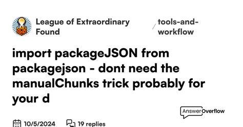 `import Packagejson From Packagejson` Dont Need The
