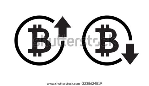 Bitcoin Price Increase Decrease Icon Vector Stock Vector Royalty Free 2238624819 Shutterstock