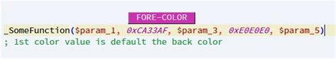 Scite Show Hex Color Value In The Script Autoit Example Scripts