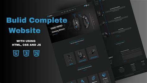 how to build landing page using html css and javascript youtube
