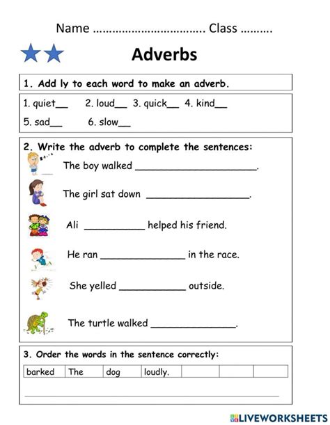 Adverbs Ly Medium Worksheet
