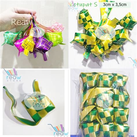 Jual Set 12pcs Ketupat Plastik Hiasan Dekorasi Parcel Hampers Idul