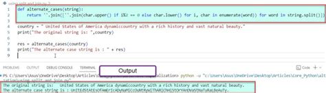 How To Capitalize Alternate Letters In A String In Python