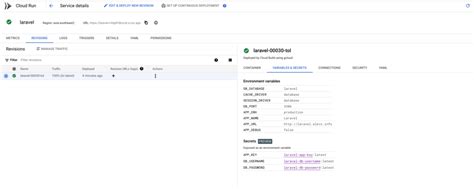 deploying laravel to cloudrun — secretmanager and loadbalancer for