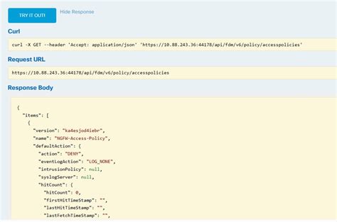 Secure Firewallのapi Explorer経由のナビゲーションのデモンストレーション Cisco