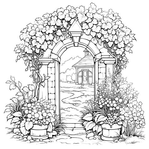 Garden Coloring Pages For Adults Garden Coloring Pages For Adults