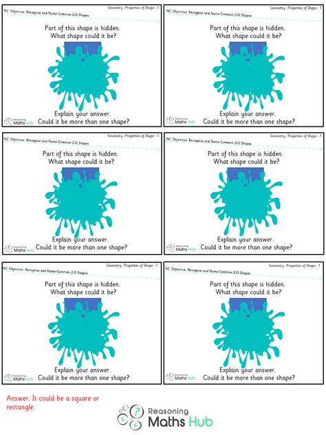 Recognise And Name Common 2d Shapes 3 Reasoning Maths Year 1