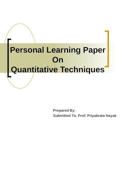 Ppt Quantitative Technique Dokumentips
