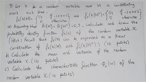 Solved Let X Be A Event Randon Such That X Fx XIM Chegg Com