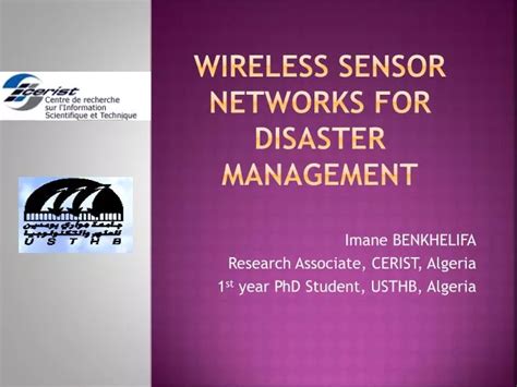 Ppt Wireless Sensor Networks For Disaster Management Powerpoint