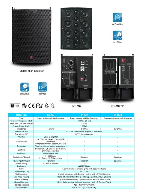Ultra Compact Line Array System Mini Active Speakers