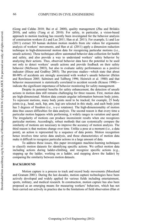Solution A Machine Learning Classification Approach To Automatic Detection Of Workers Actions