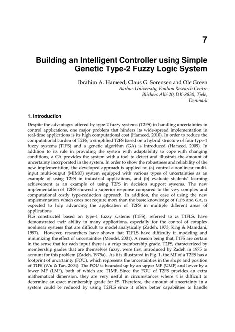 Pdf Building An Intelligent Controller Using Simple Genetic Type 2