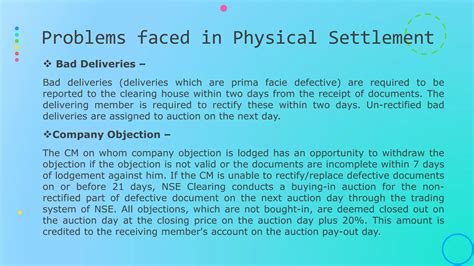 Settlement Cycle Ppt