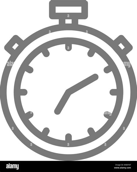 Simple Stopwatch And Timer Line Icon Symbol And Sign Vector Illustration Design Isolated On
