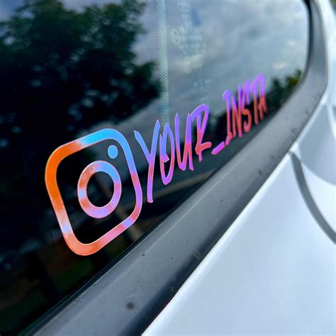 Custom Vinyl Decal Compatible With Instagram Social Media Name