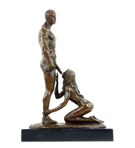 Blowjob Statue Sex Bronze Erotic Pair Of Lovers Signed M Nick
