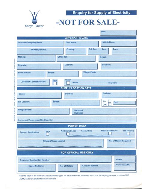 Kplc Application Form Pdf