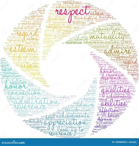 Respect Word Cloud Stock Vector Illustration Of Look 158980556
