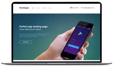 Small Apps Mobile App Landing Page Template Fastcode Space