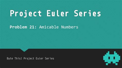 21 Amicable Numbers Project Euler Youtube