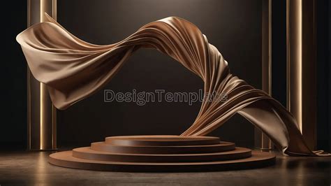 Luxury Podium With Flying Cloth Images