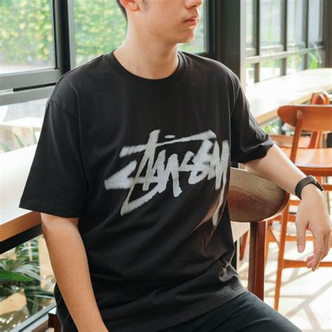 Promo Stussy Dizzy Stock Tee Black Original Baju Kaos Stussy