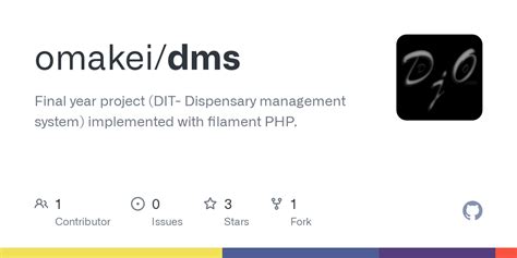 GitHub Omakei Dms Final Year Project DIT Dispensary Management System Implemented With