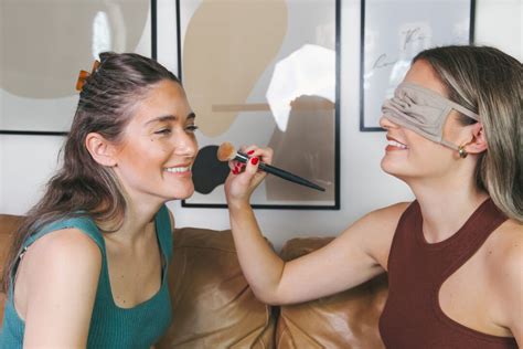 Doing My Sisters Makeup Blindfolded Makeup Challenges Blindfold