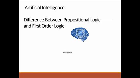 Difference Between Propositional Logic And First Order Logic Lecture