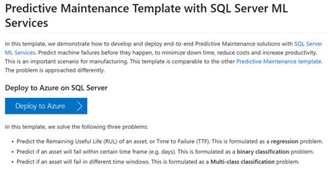 Predictive Maintenance With Sql Server Ml Services Data Platform