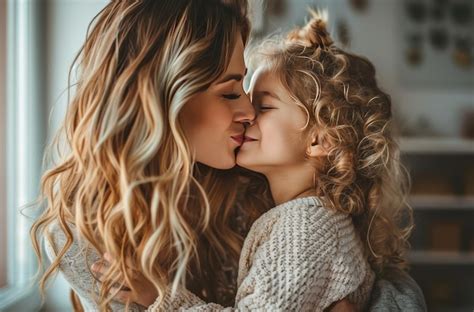 92 000 Mother Daughter Kissing Pictures